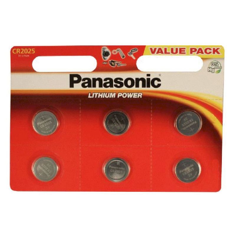 Pile bouton lithium CR2025 Panasonic -x6 - led-da.com