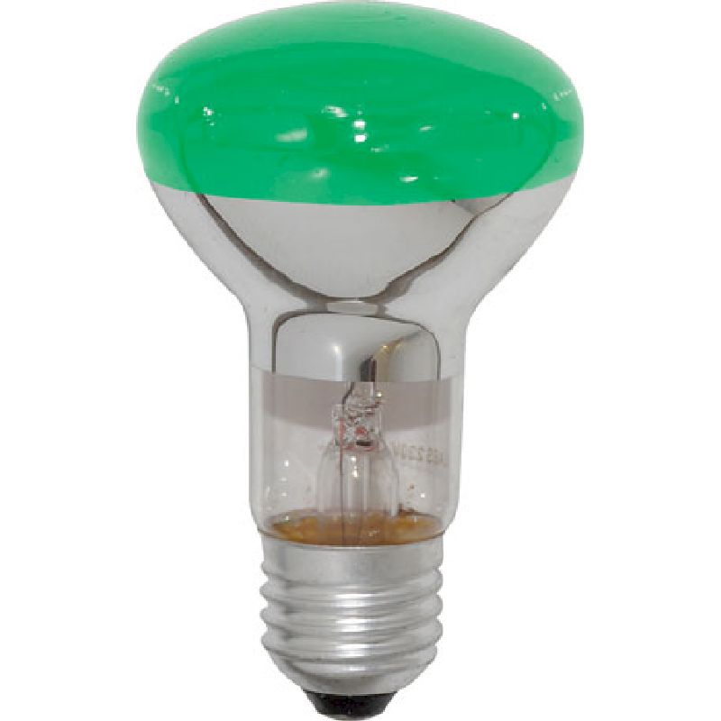 Ampoule spot incandescente réflecteur R80 E27 60W Verte - led-da.com